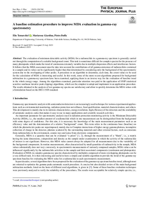 (PDF) A baseline estimation procedure to improve MDA evaluation in ...
