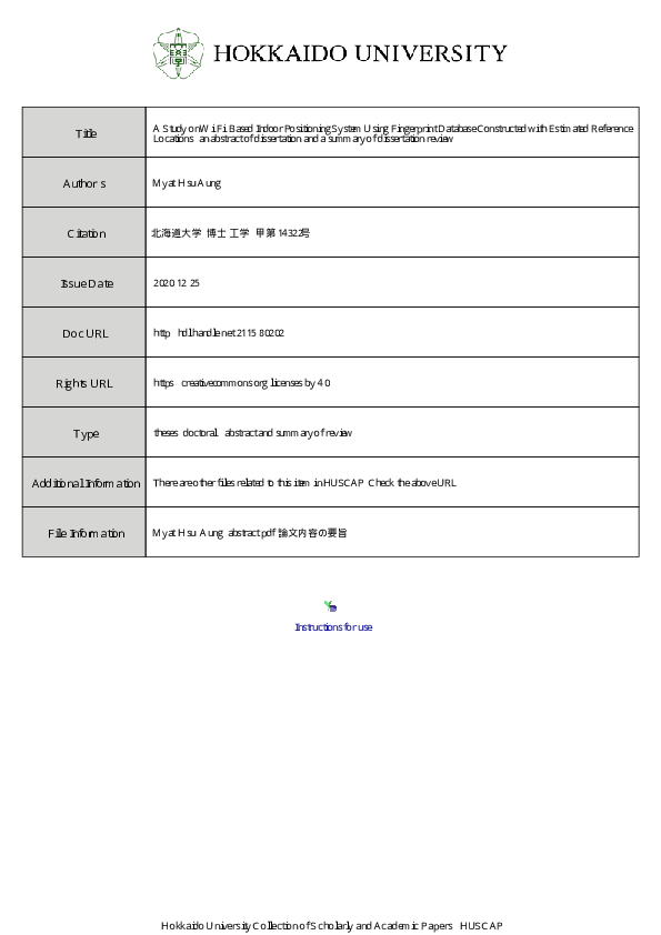 (PDF) A Study on Wi-Fi-Based Indoor Positioning System Using Fingerprint Database Constructed ...