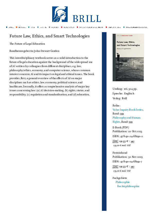 (PDF) Future Law, Ethics, and Smart Technologies. The Future of Legal ...
