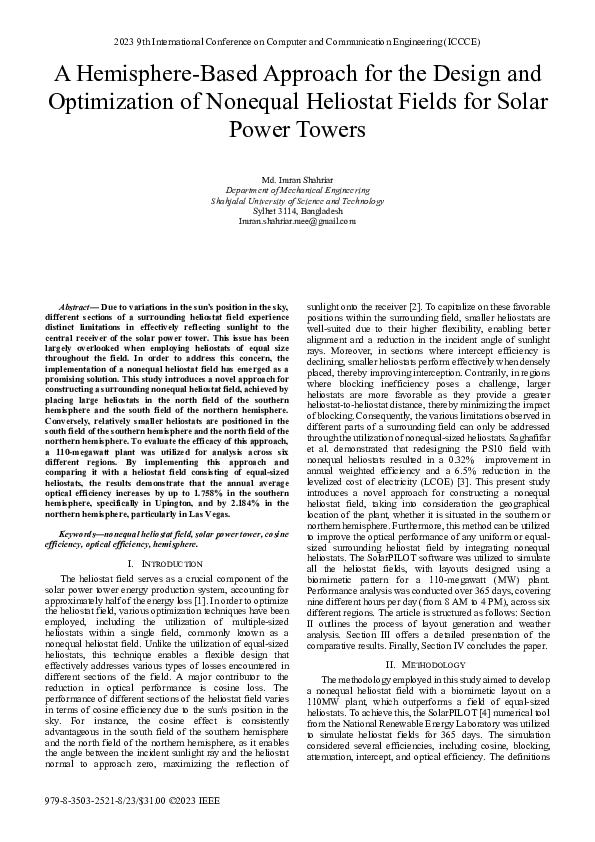 (PDF) A Hemisphere-Based Approach for the Design and Optimization of ...