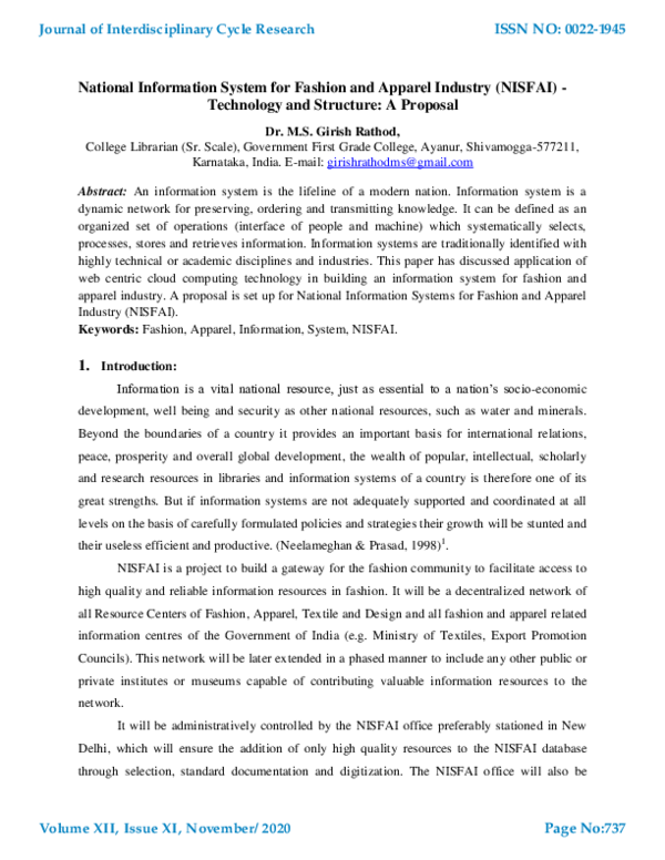 (PDF) National Information System for Fashion and Apparel Industry ...