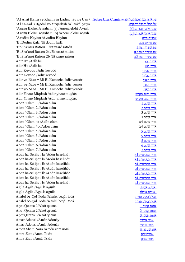 (XLS) Arrangements after Yitzhak Levy ALJE