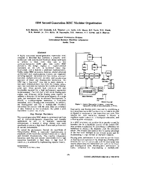 (PDF) IBM second-generation RISC machine organization