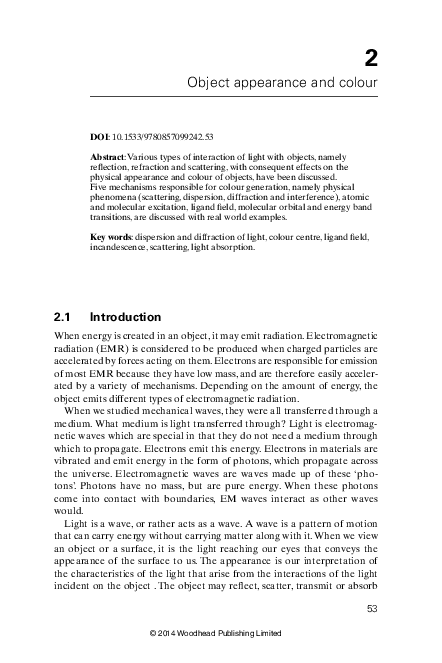 (PDF) Principles of Colour and Appearance Measurement: Object ...