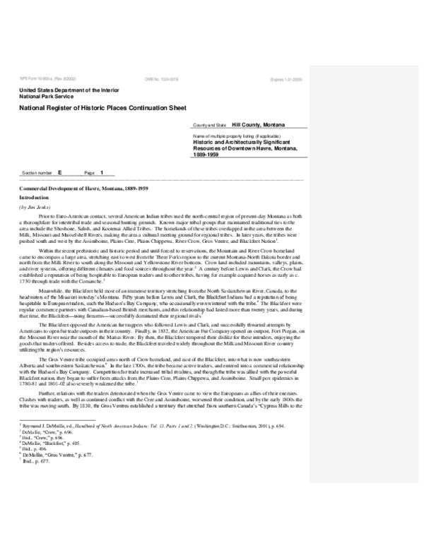 (PDF) National Register of Historic Places Continuation Sheet