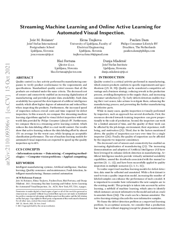 (PDF) Streaming Machine Learning and Online Active Learning for ...