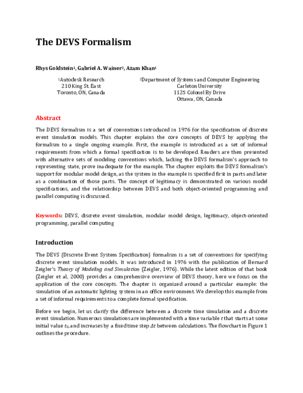 (PDF) The DEVS Formalism