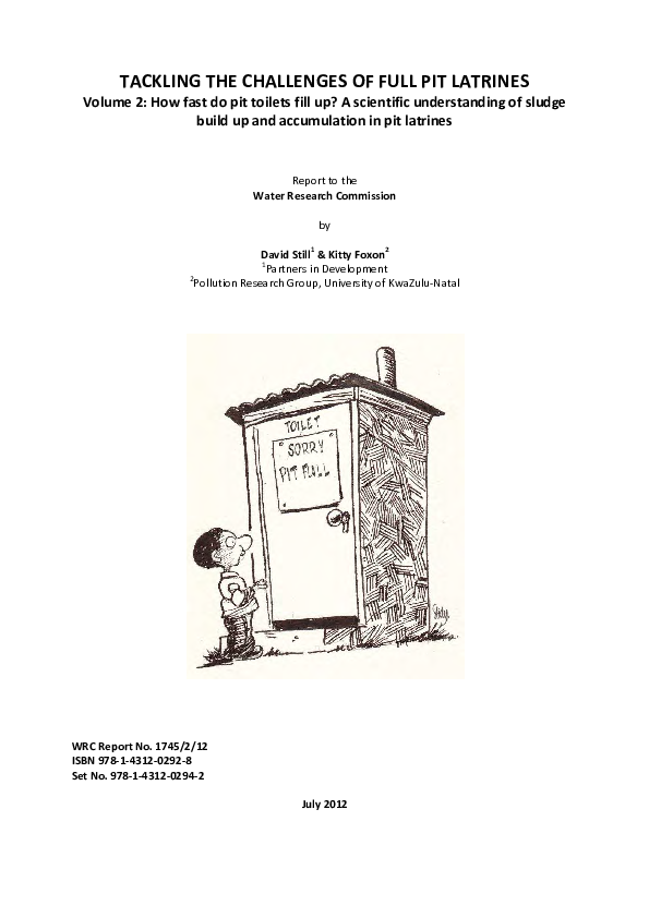 (PDF) TACKLING THE CHALLENGES OF FULL PIT LATRINES Volume 2: How fast ...