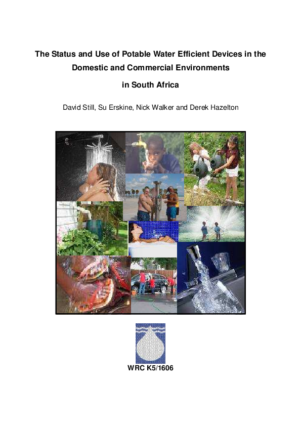 (PDF) The Status and Use of Potable Water Conservation and Savings ...