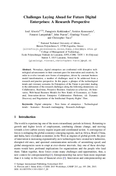 (PDF) Challenges Laying Ahead for Future Digital Enterprises: A ...