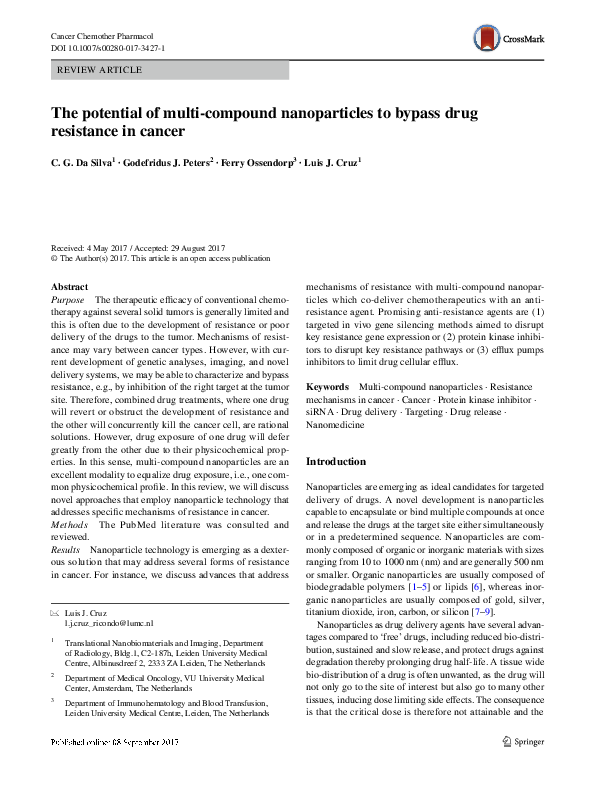 (PDF) The potential of multi-compound nanoparticles to bypass drug ...