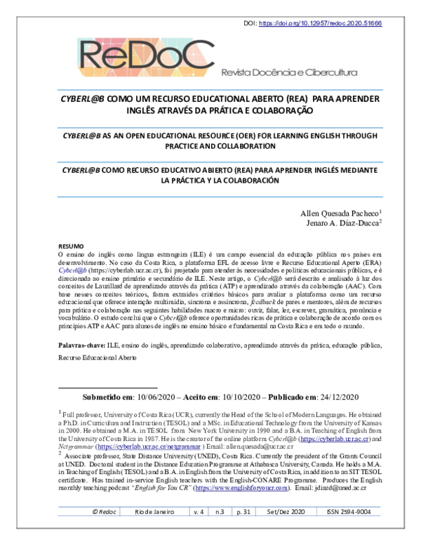 (PDF) Cyberl@B as an Open Educational Resource (Oer) for Learning ...