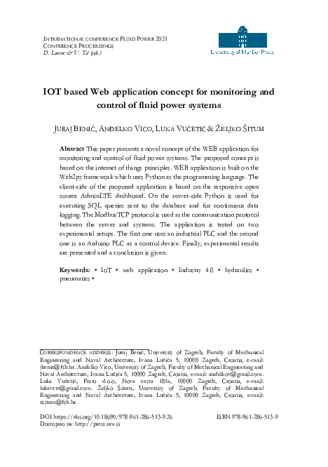 Pdf Iot Based Web Application Concept For Monitoring And Control Of
