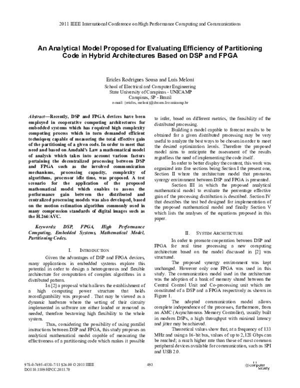 Pdf An Analytical Model Proposed For Evaluating Efficiency Of Partitioning Code In Hybrid
