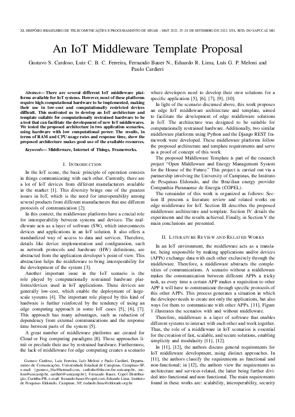 Pdf An Iot Middleware Template Proposal Luis Geraldo Meloni