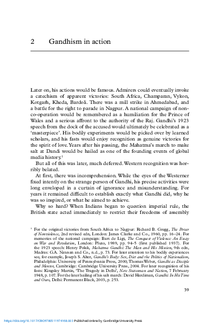 (PDF) Gandhism in action