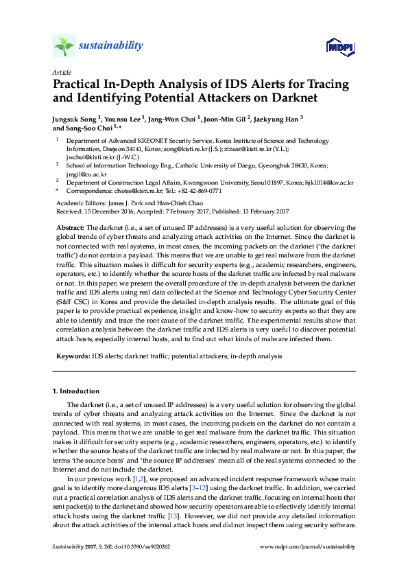 (PDF) Practical In-Depth Analysis of IDS Alerts for Tracing and ...