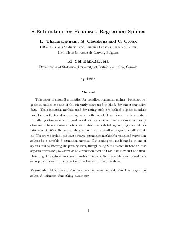 (PDF) S-Estimation for Penalized Regression Splines | matias ignacio ...