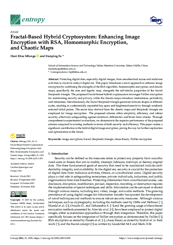 (PDF) Fractal-Based Hybrid Cryptosystem: Enhancing Image Encryption with RSA, Homomorphic ...