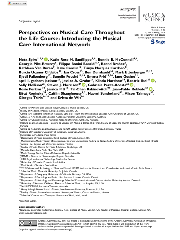 (PDF) Perspectives on Musical Care Throughout the Life Course ...