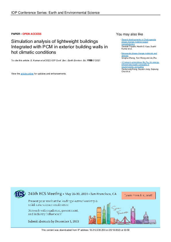 (PDF) Simulation analysis of lightweight buildings Integrated with PCM ...