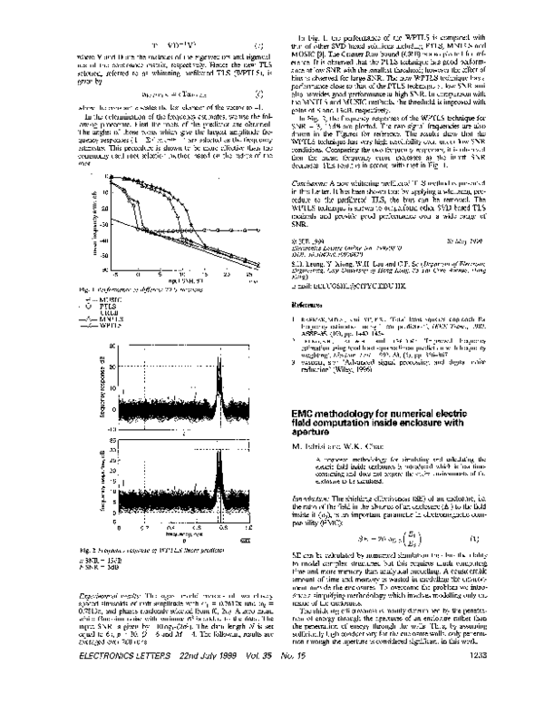 (PDF) EMC methodology for numerical electric field computation inside enclosure with aperture