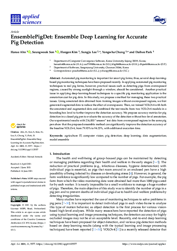 (PDF) EnsemblePigDet: Ensemble Deep Learning for Accurate Pig Detection (PDF) EnsemblePigDet: Ensemble Deep Learning for Accurate Pig Detection