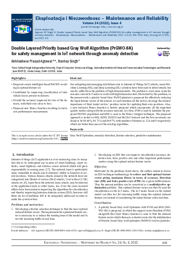 (PDF) Double Layered Priority based Gray Wolf Algorithm (PrGWO-SK) for safety management in IoT ...