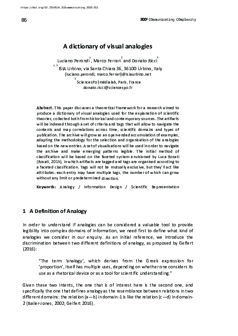 (PDF) A dictionary of visual analogies