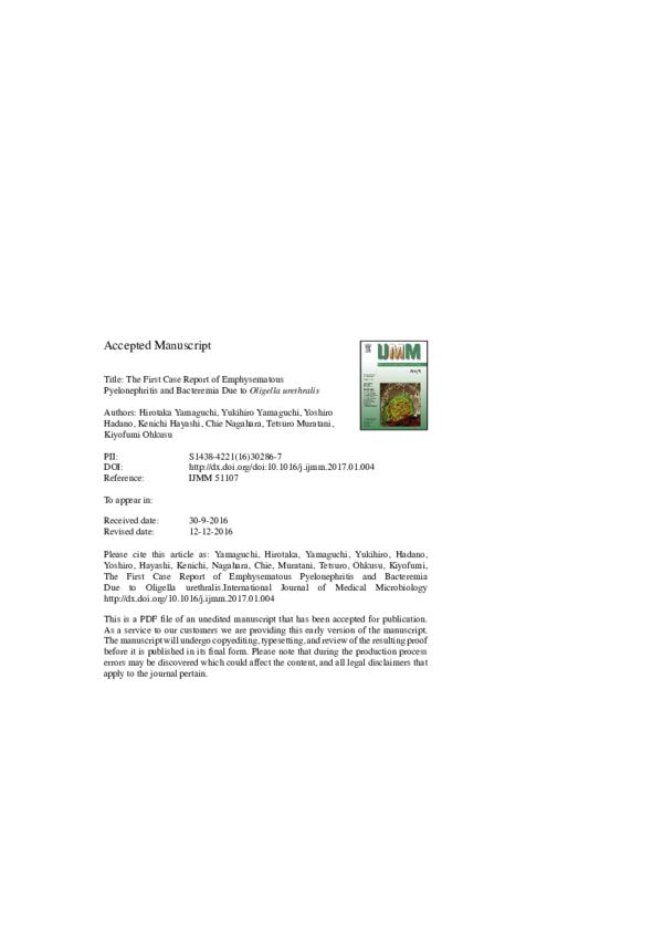 (PDF) The first case report of emphysematous pyelonephritis and ...