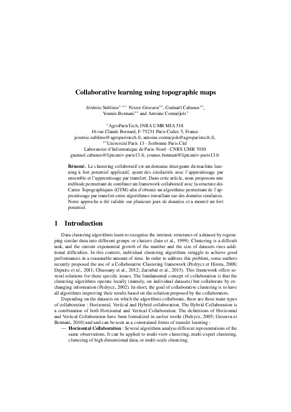 (PDF) Collaborative learning using topographic maps