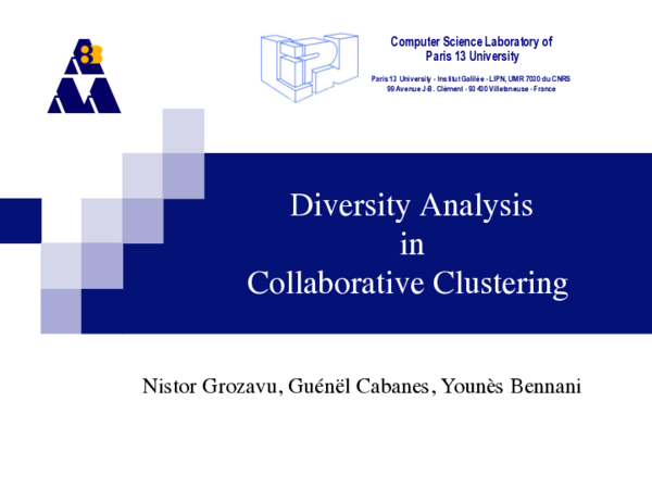 (PDF) Diversity analysis in collaborative clustering | Younès Bennani - Academia.edu