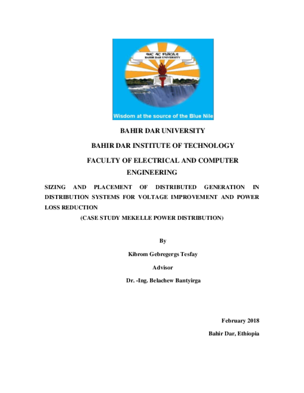 Pdf Sizing And Placement Of Distributed Generation In Distribution Systems For Voltage
