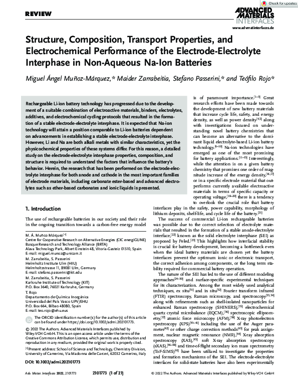 (PDF) Structure, Composition, Transport Properties, and Electrochemical Performance of the ...