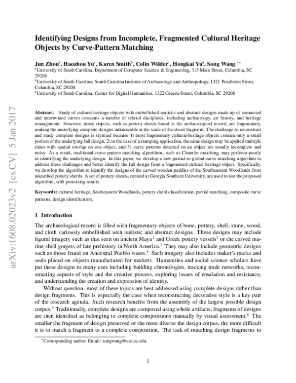 (PDF) Identifying designs from incomplete, fragmented cultural heritage ...