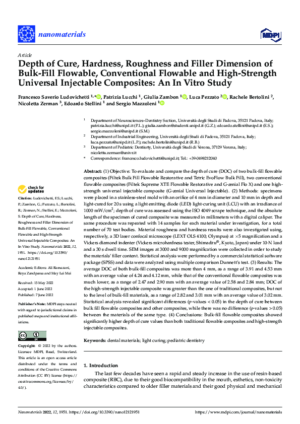 (PDF) Comparative Study of Dental Composite Properties