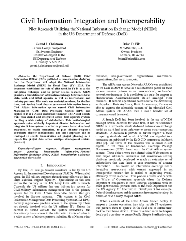 (PDF) Civil information integration and interoperability | GERARD ...