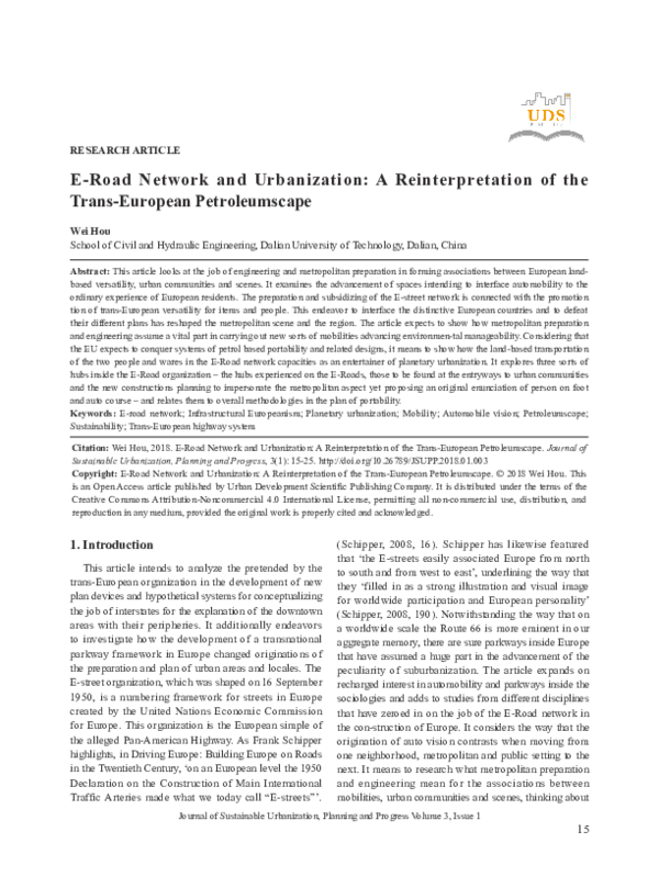 (PDF) E-Road Network and Urbanization: A Reinterpretation of the Trans ...