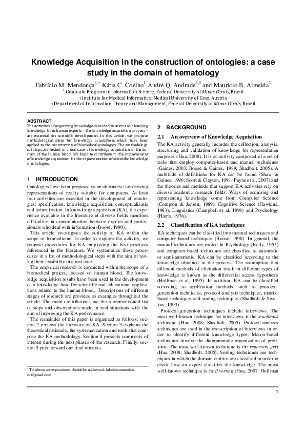 (PDF) Knowledge Acquisition in the construction of ontologies: a case study in the domain of ...