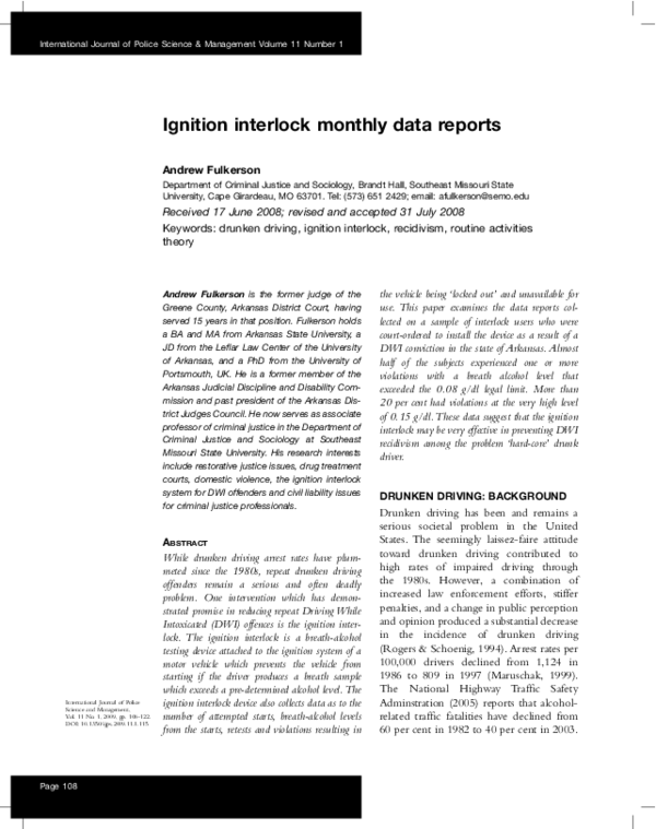 (PDF) Ignition Interlock Monthly Data Reports | Andrew Fulkerson ...