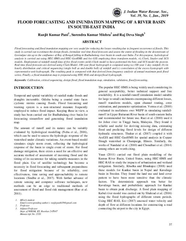 (PDF) Flood Forecasting and Inundation Mapping I