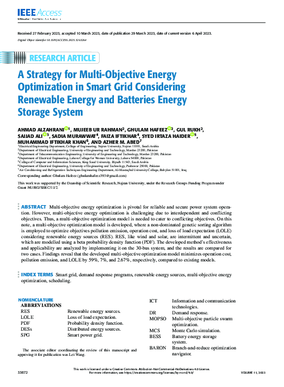 (PDF) A strategy for multi-objective energy optimization in smart grid ...