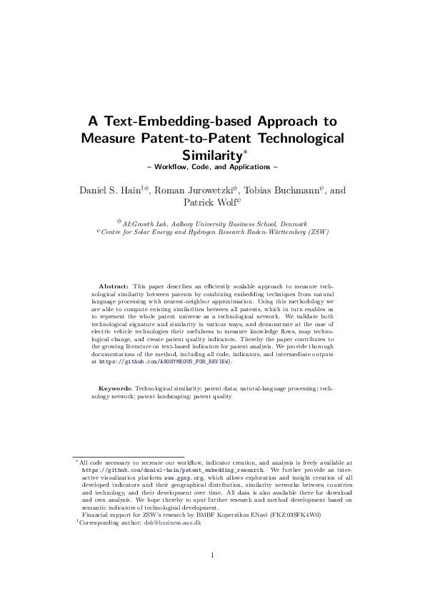 (PDF) A Text-Embedding-based Approach to Measure Patent-to-Patent ...