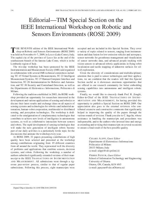 (PDF) Editorial—TIM Special Section on the IEEE International Workshop ...