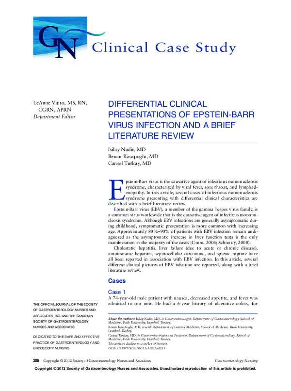 (PDF) Differential Clinical Presentations of Epstein-Barr Virus ...
