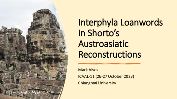 (PDF) Interphyla Loanwords in Shorto's Austroasiatic Reconstructions