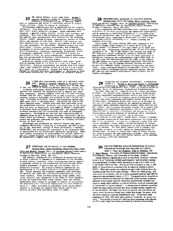 (PDF) Neurobehavioral Assessment of High-Risk Neonates | Lawrence ...