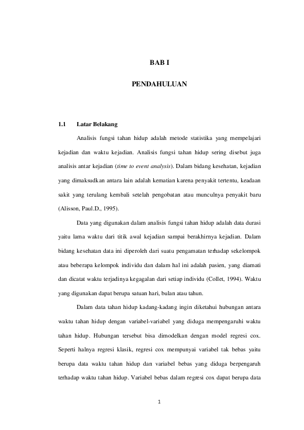 (PDF) Analisis Fungsi Tahan Hidup Dengan Menggunakan Perluasan Model ...