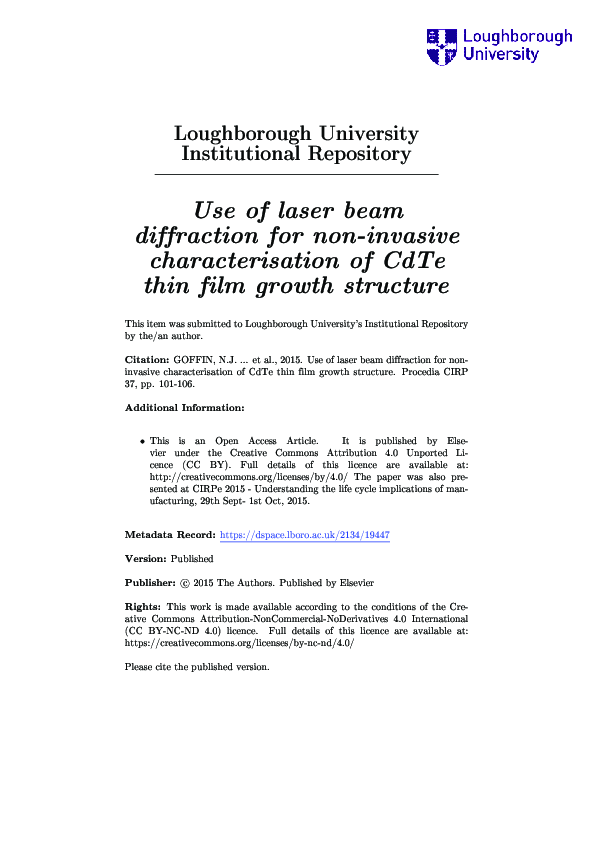 (PDF) CIRPe 2015 - Understanding the life cycle implications of ...
