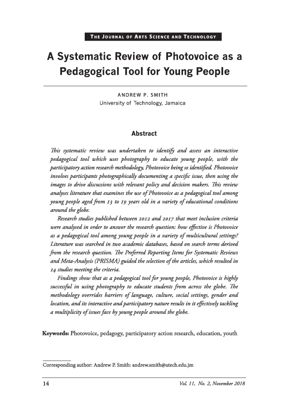 (PDF) PhotoVoice (PV) as an educational research method - considering ...